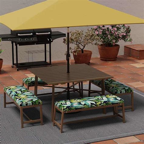 Seneca Navy Blue Outdoor Bench Cushion At Home