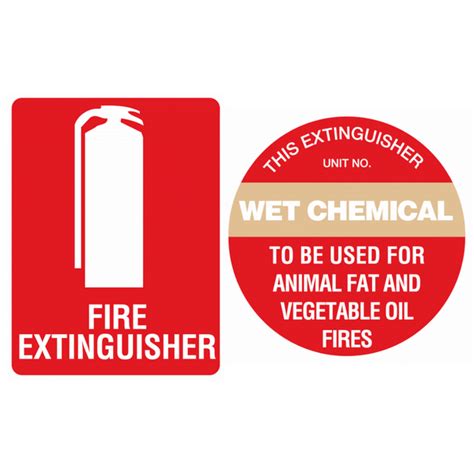 Wet Chemical Fire Extinguisher Sign Kit Checkpoint Group