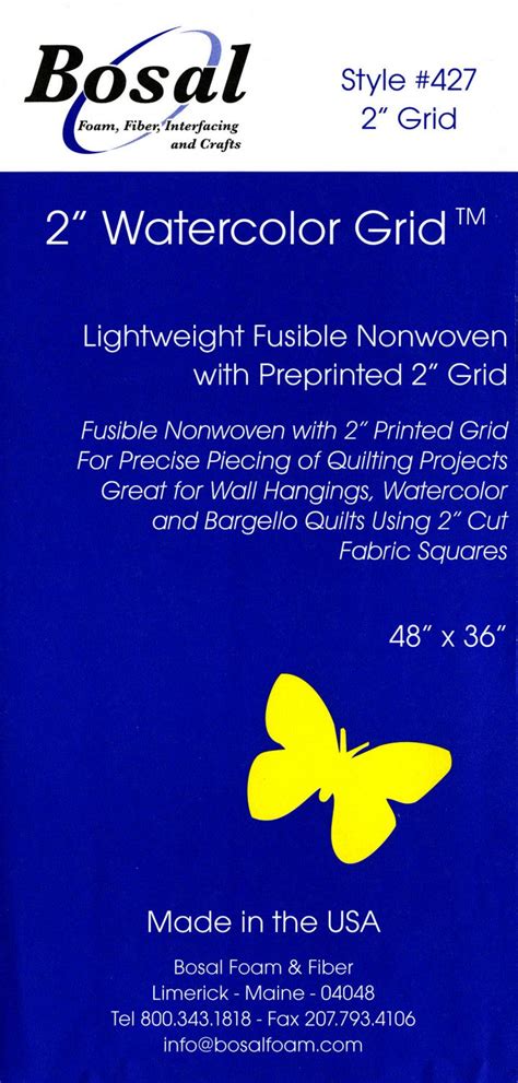 Quilters Grid 2in Fusible Interfacing 48in X 1yd Quilting Patterns Quilting Books Patterns