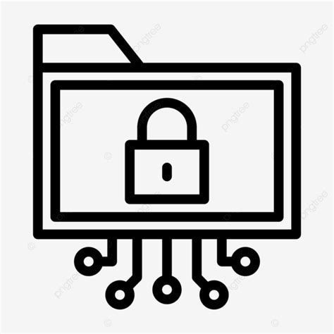 Data Encryption Line Icon Vector Data Encryption Icon Data Encryption