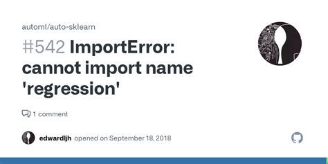 Importerror Cannot Import Name Regression Issue Automl Auto Sklearn Github