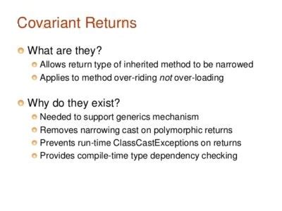 Covariant Return Type Codebrideplus