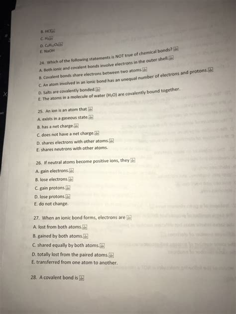 Solved D Variable E Theory If An Element Has An Chegg Com