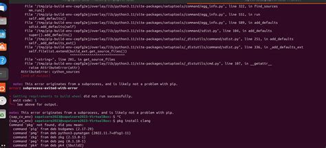 Solved Getting Requirements To Build Wheel Did Not Run Su Sap Community
