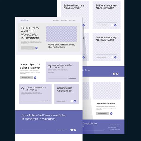 Comprehensive Web And Email Template Design One Page Flat Design And Html Email Layouts For