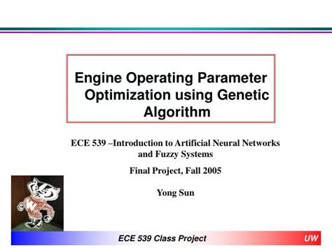 Ppt Engine Operating Parameter Optimization Using Genetic Algorithm Powerpoint Presentation