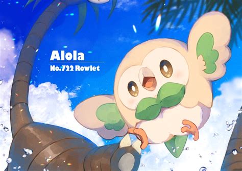 Rowlet And Alolan Exeggutor Pokemon Drawn By Newgnsn Danbooru