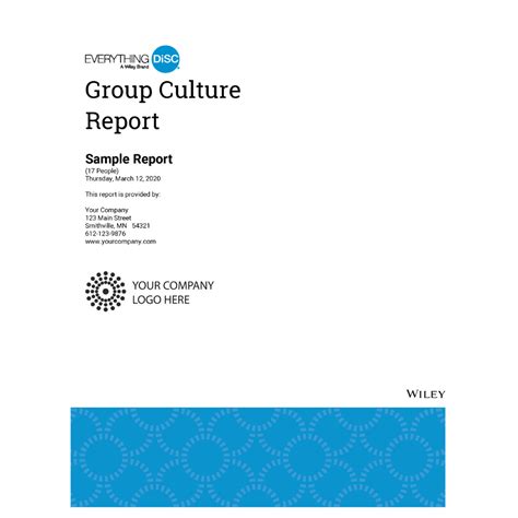 Everything DiSC Group Culture Report Map Shop Everything DiSC