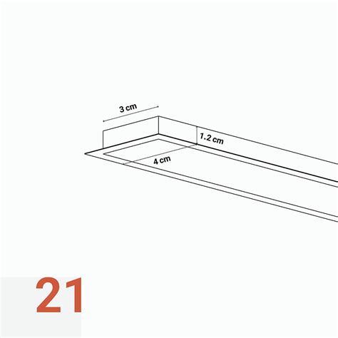 چراغ خطی کد ۲۱ عرض ۳ سانتی متر