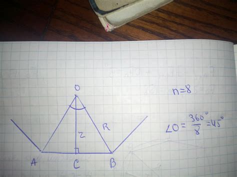 Доведіть що коли радіус кола описаного навколо правильного восьмикутника дорівнює R то радіус