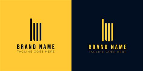 미니멀 한 추상적 인 초기 문자 Lw 로고 0명에 대한 스톡 벡터 아트 및 기타 이미지 0명 개성 개념 검은색 Istock