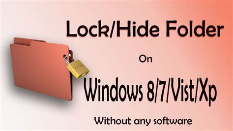 Lock Folder Without Any Software With Executable File On Windows 8 7
