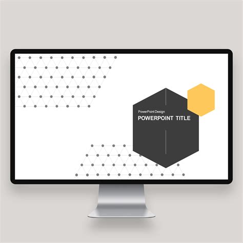 Hexagon Grid Point Dot PowerPoint Templates PowerPoint Free