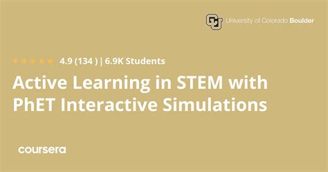 Active Learning In Stem With Phet Interactive Simulations Specialization 3 Courses Cu Boulder