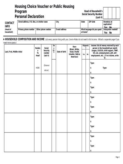 Housing Choice Voucher Or Public Housing Program Doc Template Pdffiller