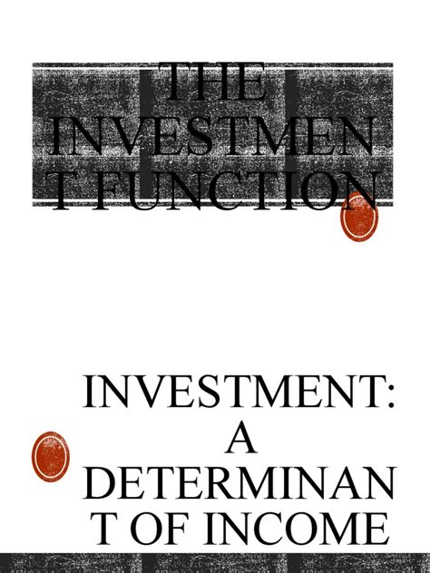Chapter 6 The Investment Function Pdf Consumption Economics Investing