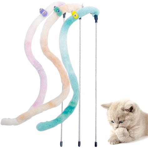 Feelers Cat Toy Teaser Toys Interactive Cat Wand Cute Caterpillar