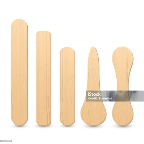 나무 아이스크림 스틱 벡터 디자인 일러스트 레이 션 흰색 배경에 고립 0명에 대한 스톡 벡터 아트 및 기타 이미지 0명 갈색 개념 Istock
