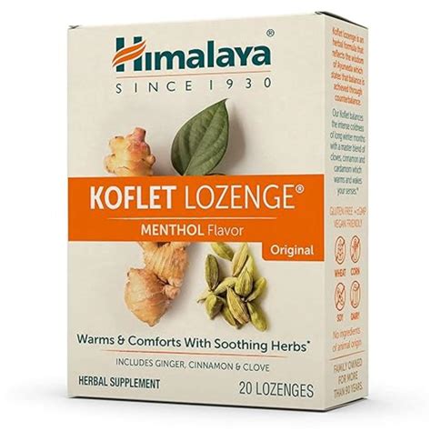 Himalaya Koflet Lozenges Original Menthol Flavor Natural Herbal Cough