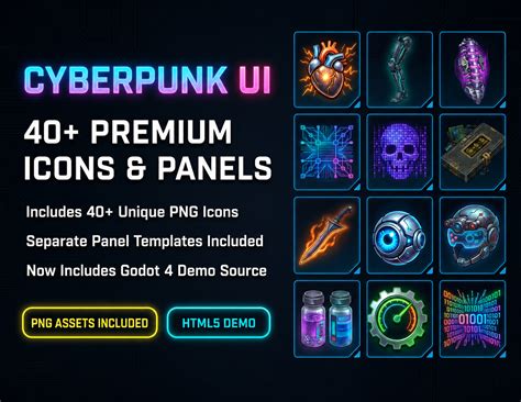 Update Godot 4 Demo Source Added Cyberpunk Ui Expansion Pack Png