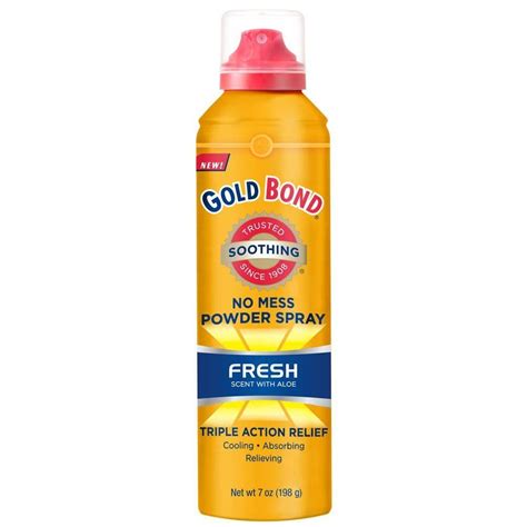 Gold Bond No Mess Body Powder Spray 7 Oz Fresh Scent With Aloe Body