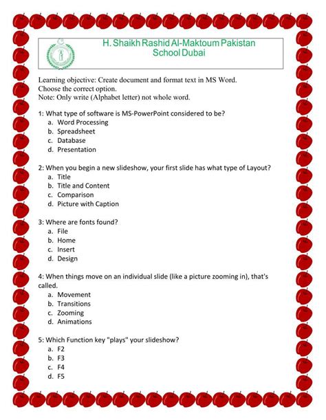 Ms Powerpoint Interactive Worksheet Live Worksheets Worksheets Library