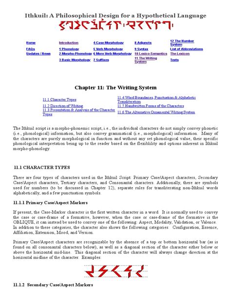 A Grammar Of The Ithkuil Language Xi The Writing System Pdf