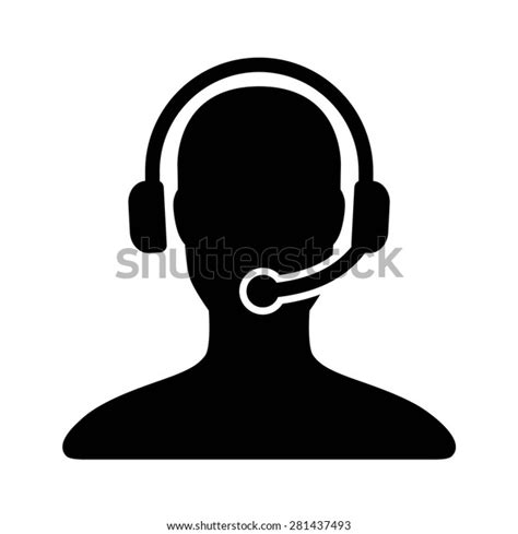 Customer Support Customer Service Agent Headset Stock Vector Royalty Free 281437493