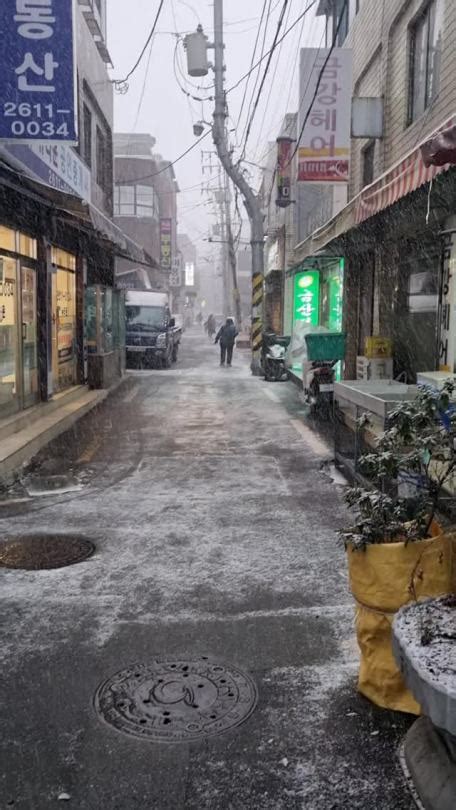 광명할머니왕족발 On Tumblr 어제 하늘이 어두워지더니 한여름 폭우처럼 엄청난 눈이 오더라구요 그래도 다행인건 오면서 바로 녹아주니 감사한 눈 이었습니다 그리고 오늘