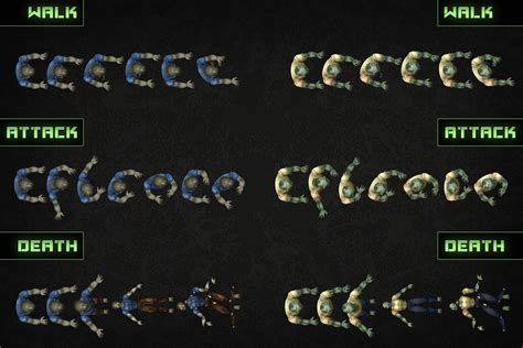 Tds Zombie Character Sprites