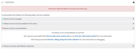 Troubleshooting Vmware Credentials Auvik Support