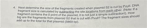 Solved Next Determine The Size Of The Fragments Created When