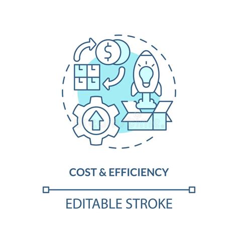 Cost And Efficiency Turquoise Concept Icon Stock Vector Illustration Of Vector Concept 274277270