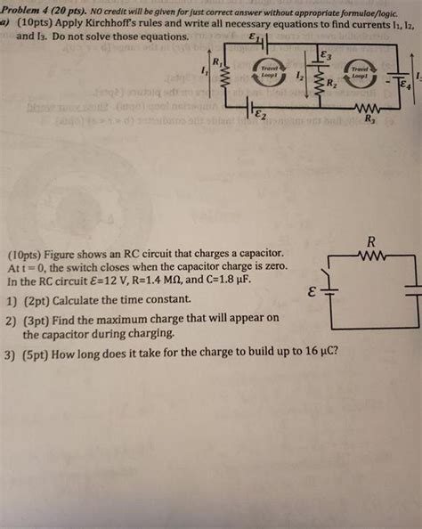 Solved Problem 4 20 Pts No Credit Will Be Given For Just Chegg Com