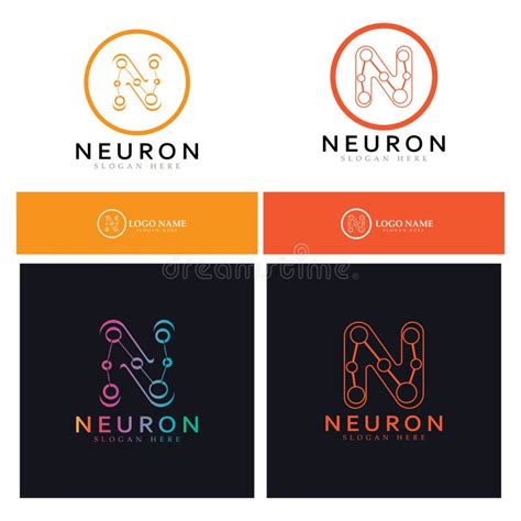 Neuron Logo Or Nerve Cell Logo Design Molecule Logo Illustration Template Icon With Vector