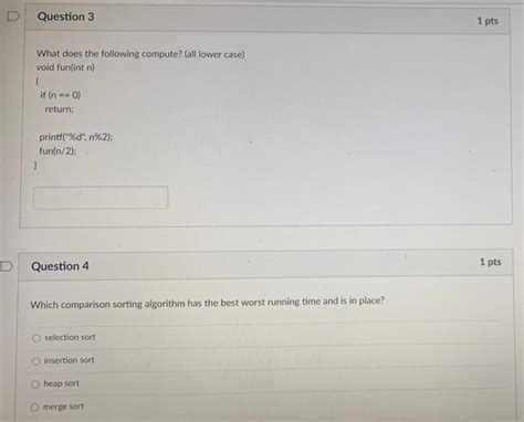 solved question 3 1 pts what does the following compute