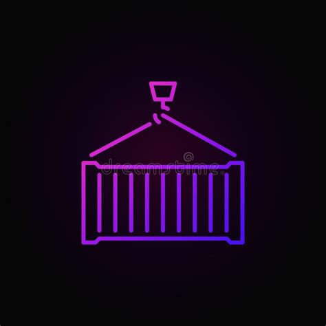 Shipping Container Vector Colorful Linear Icon Stock Vector Illustration Of Outline Business