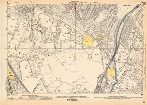 Ordnance Survey Dulwich 1924 C The Map House