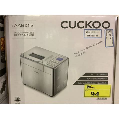 Cuckoo Programmable Bread Maker Aab101s Able Auctions