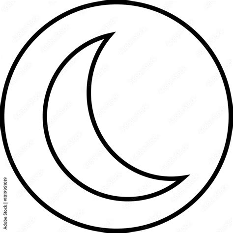 Off Toggle Switch Linear Button Night Mood Switch Dark Mode Switch Button Moon Icon Vector