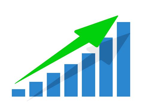 Growth Graph With Green Arrow Up Vector Art At Vecteezy