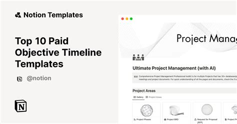 Top 10 Paid Objective Timeline Templates Notion Template Marketplace