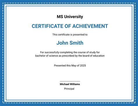 Printable Phd Certificate