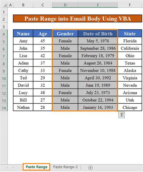 How To Use Excel Vba To Paste Range Into Email Body 3 Methods
