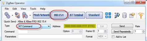 Send Io At Command In Api Mode With Zigbee Operator Serial Port Tool