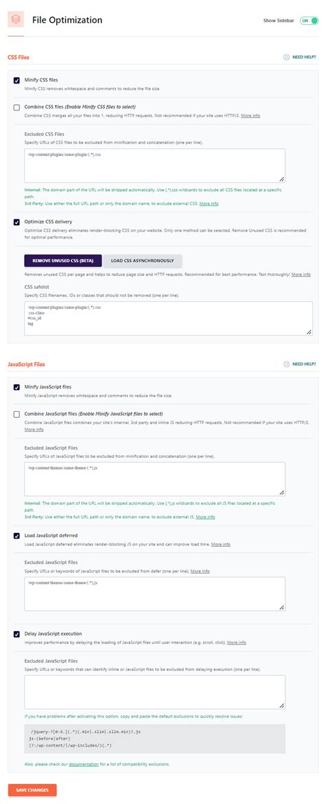 the ideal wp rocket settings to pass core web vitals in 2022
