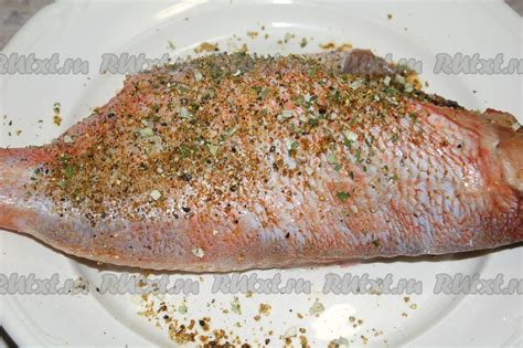 Морской окунь запеченный в духовке 9 фото в рецепте