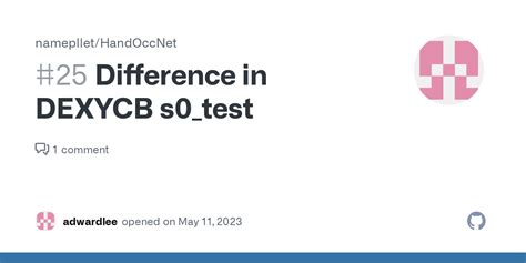 Difference In Dexycb S0test · Issue 25 · Namepllethandoccnet · Github