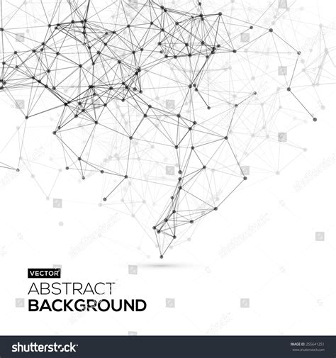 Low Poly Molecule Communication Background Abstract Stock Vector Royalty Free 255641251