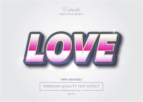 Premium Vector Love Editable Vector Text Effect
